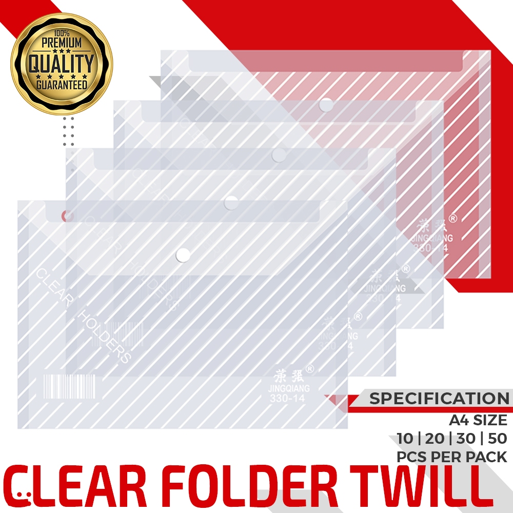 A4 Plastic Envelope File Organizer Clear Folder Twill Paper Organizer ...