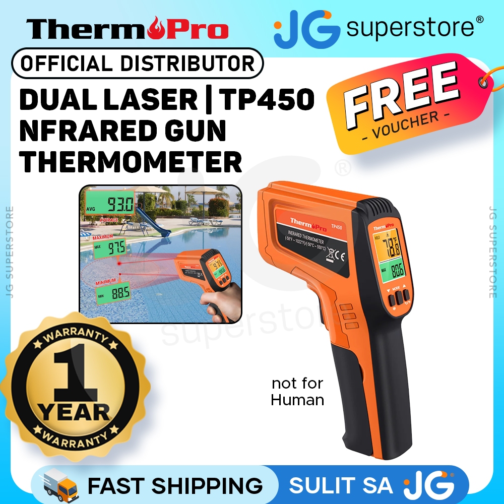 ThermoPro Infrared Thermometer Dual Laser Gun with High-Accuracy Temp ...
