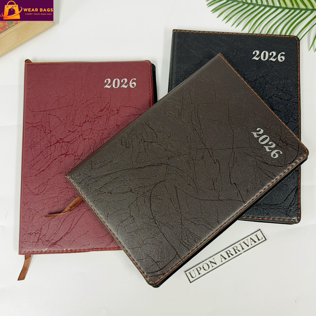 Journal Planner Year 2026 Notebook Thick Leather Cover Calendar ...