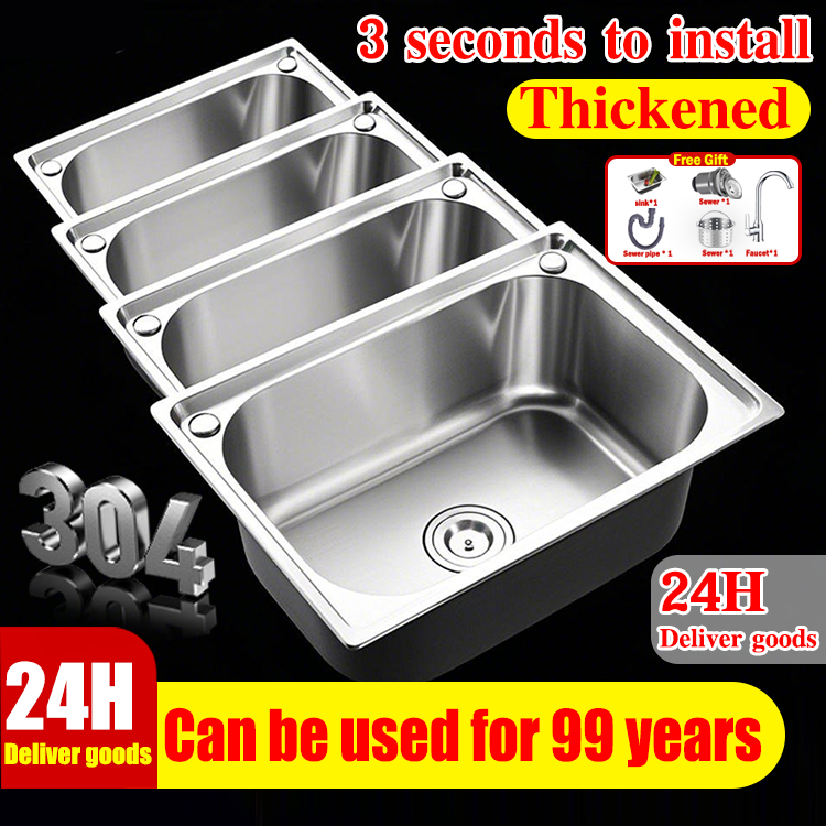 【NEW 2025】stainless steel sink 48×35cm/53×38cm sink stainless for ...