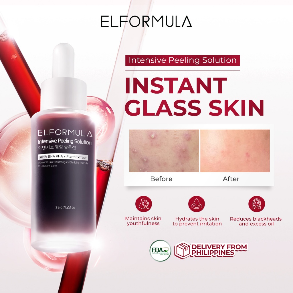 ELFORMULA Intensive Peeling Solution AHA BHA PHA Serum Glass Skin ...