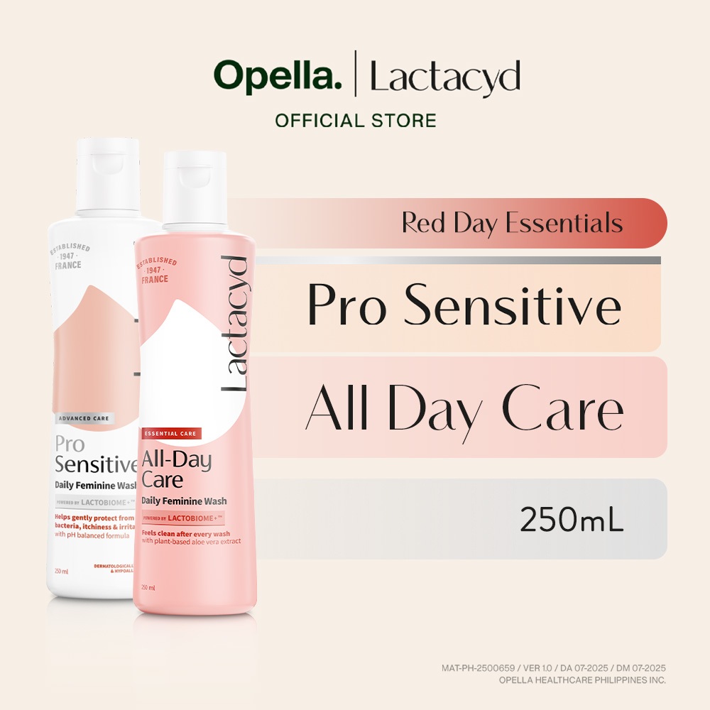 Lactacyd Pro Sensitive Feminine Wash 250mL + All Day Care Feminine Wash ...