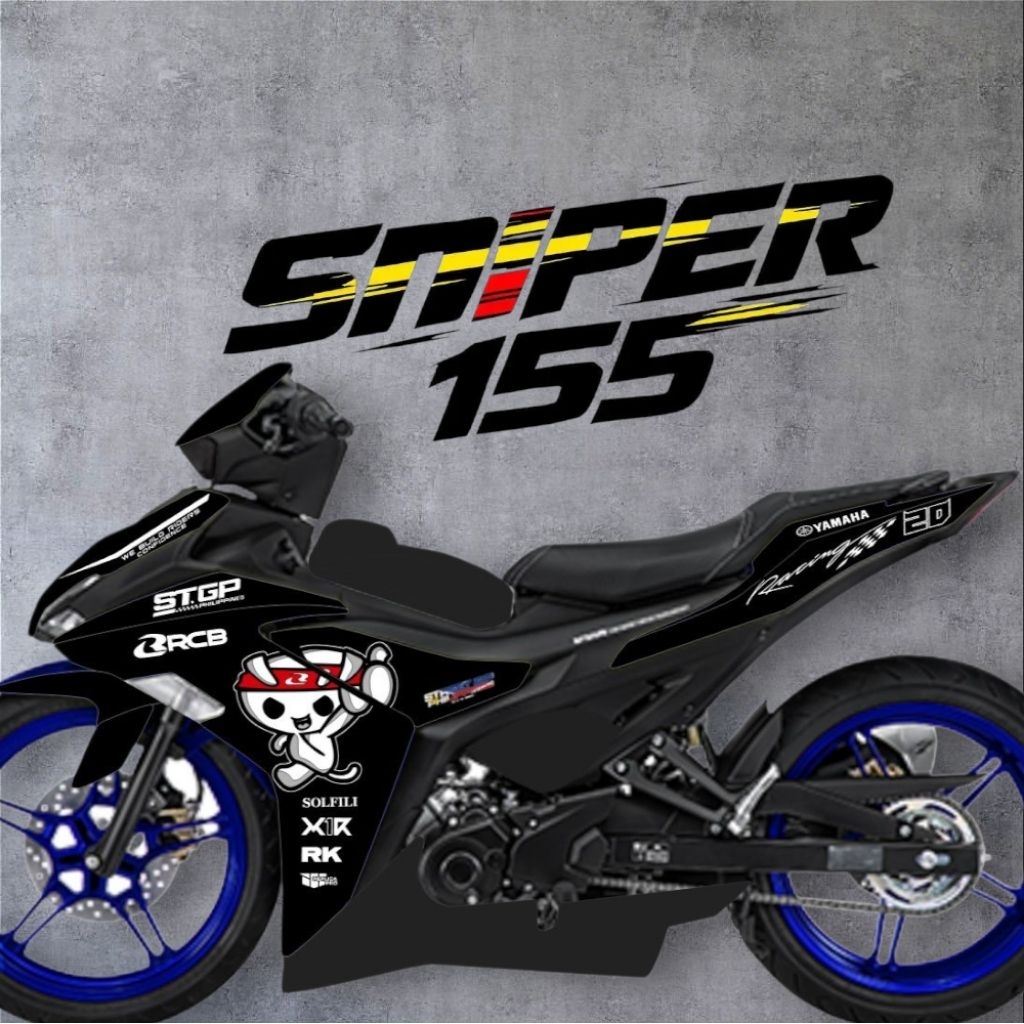 Customized Sniper 155 decals Streetgp Yamaha Laminated Sticker | Shopee ...