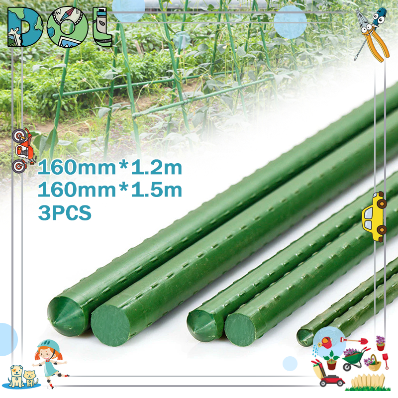 3PCS Plant Support Stake 1.2/1.5m Horticultural Bracket Climbing Pole ...