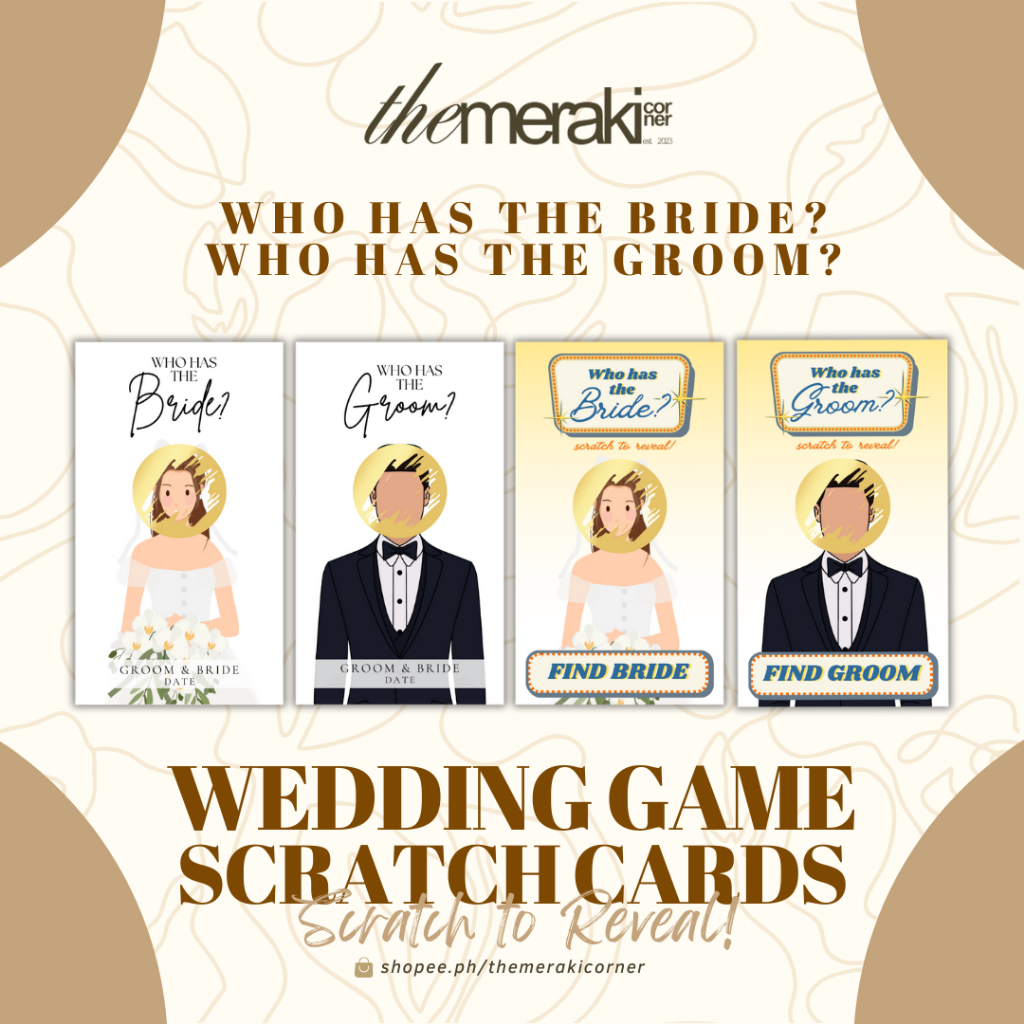 Wedding Game Scratch Card | Who has the Bride / Who has the Groom ...