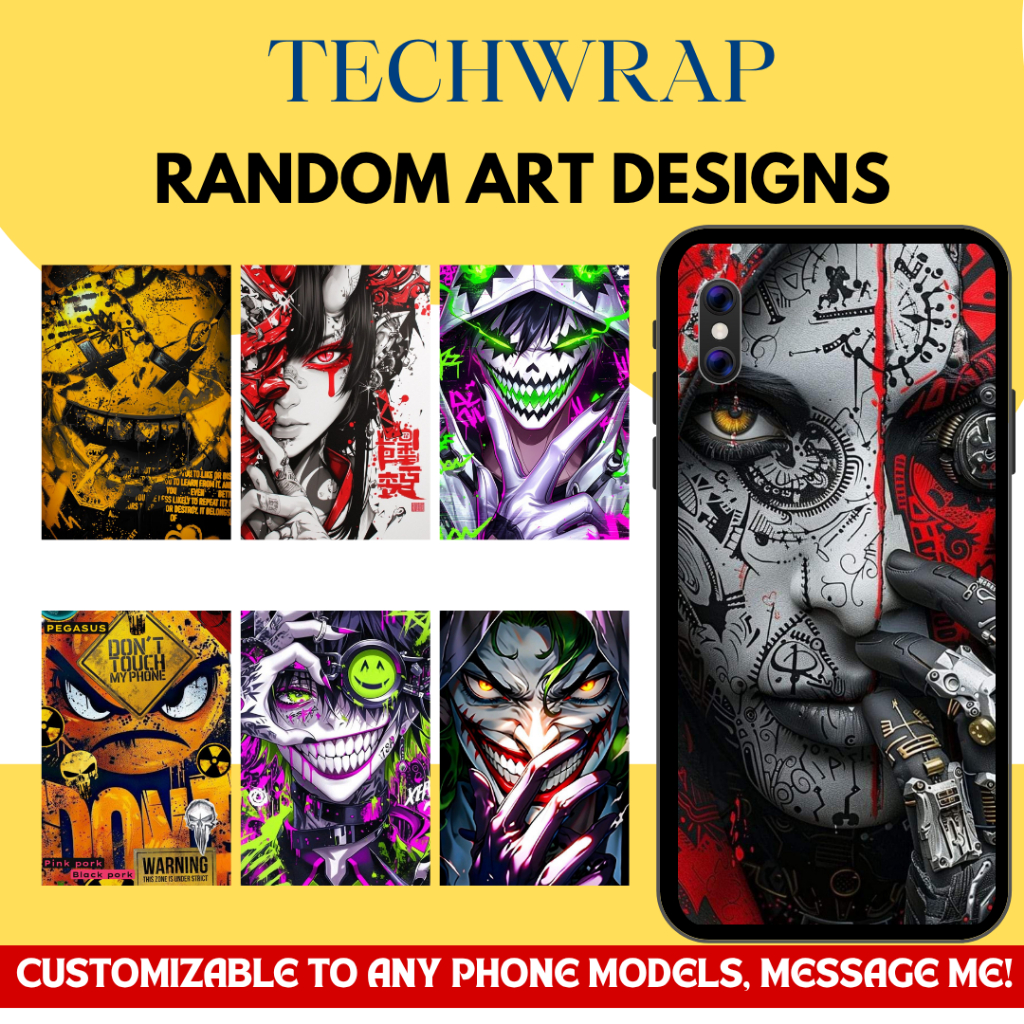 Arts colorful anime cartons phone skin mobile skin water resistant anti ...