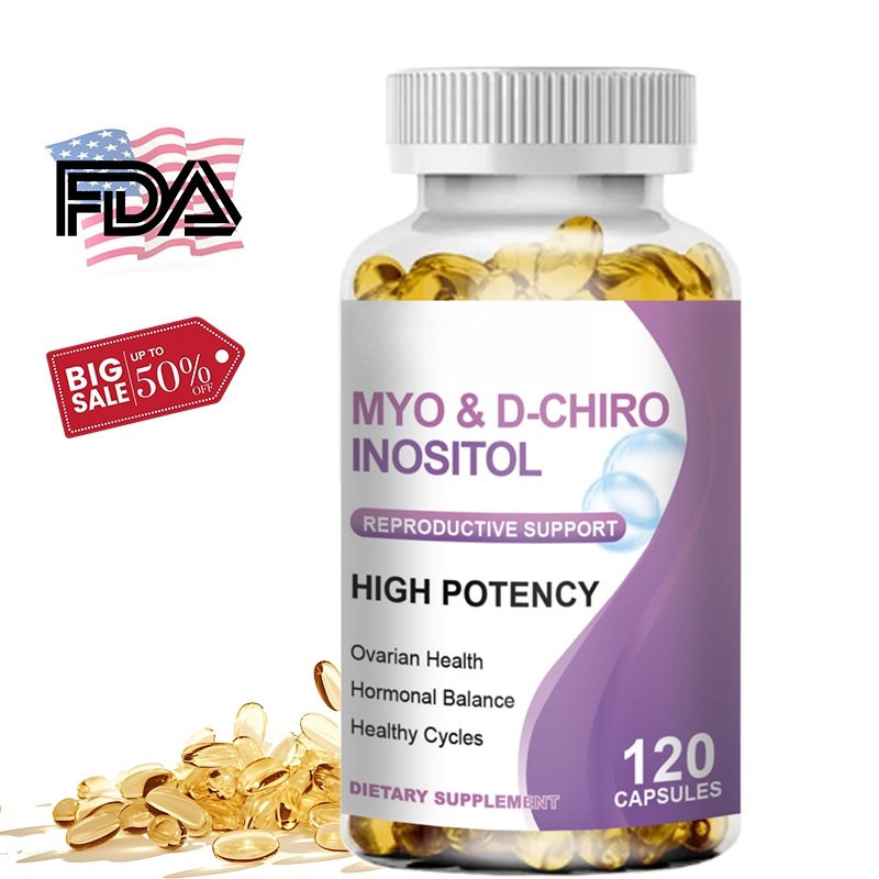 Myo Inositol+D-Chiro Inositol PCOS Symptom Relief Capsules Support for ...