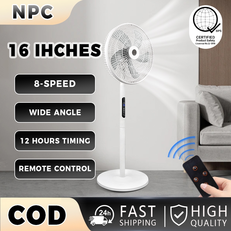 Powerful Floor Fan Aesthetic Electric Fan Stand Fan With Remote Control ...
