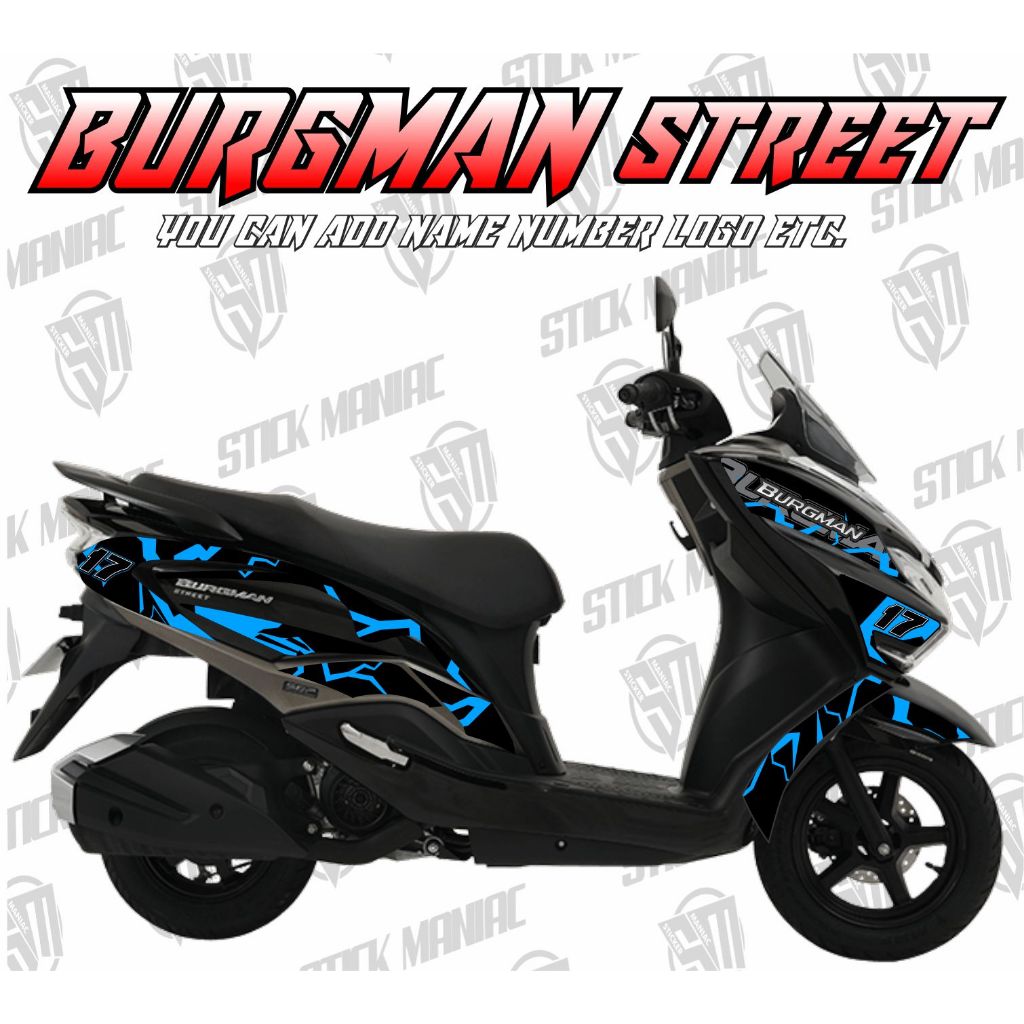 Suzuki Burgman high quality custom decals | Shopee Philippines