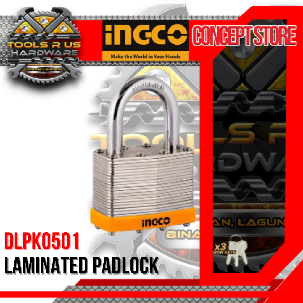 INGCO Laminated Padlock DLPK0501 | HANDTOOLS | BINAN, LAGUNA | Shopee ...