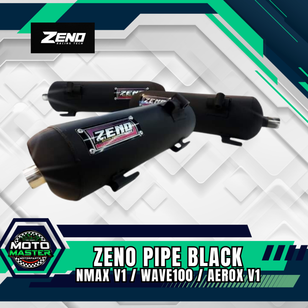 ZENO PIPE BLACK NMAX V1 / WAVE100 / AEROX V1 | Shopee Philippines