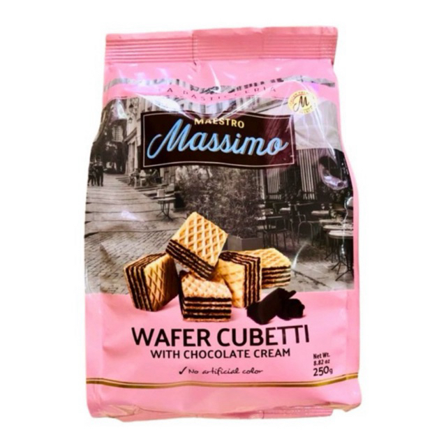 Maestro Massimo Chocolate Cream Wafer Cubes 250g | Shopee Philippines
