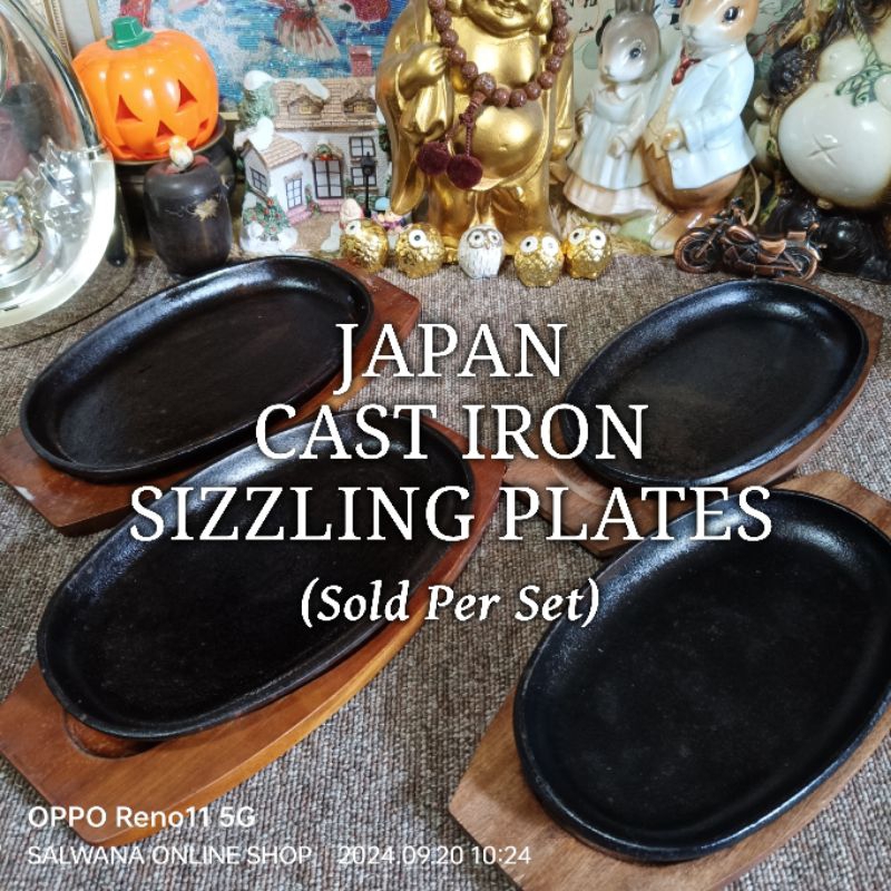 JAPAN SURPLUS OVAL CAST IRON SIZZLING PLATES • Sold Per Set | Shopee ...