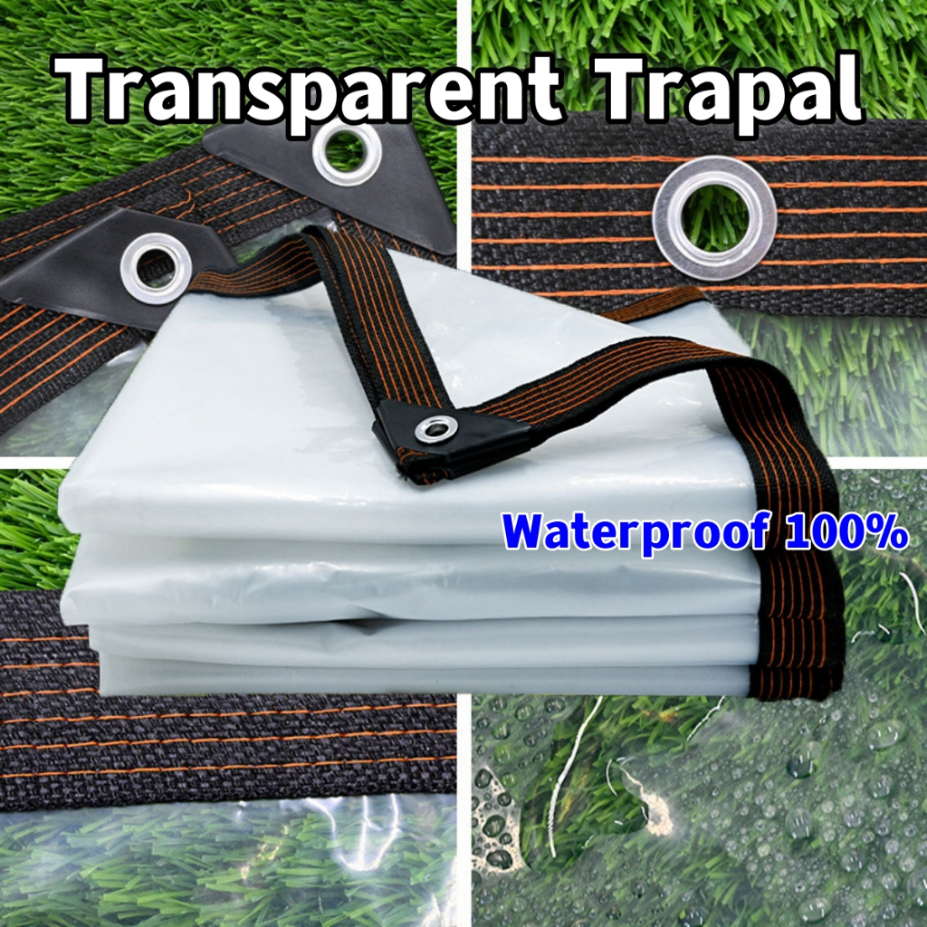 100% Waterproof Transparent Trapal Tarpaulin With Eyelets Clear Tolda ...