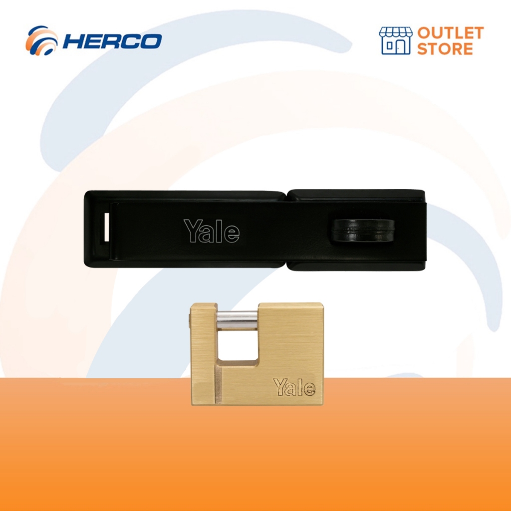 Yale VP124/70/115/HSP Brass Shutter Padlock W/Hasp INV-NFM (Damage ...