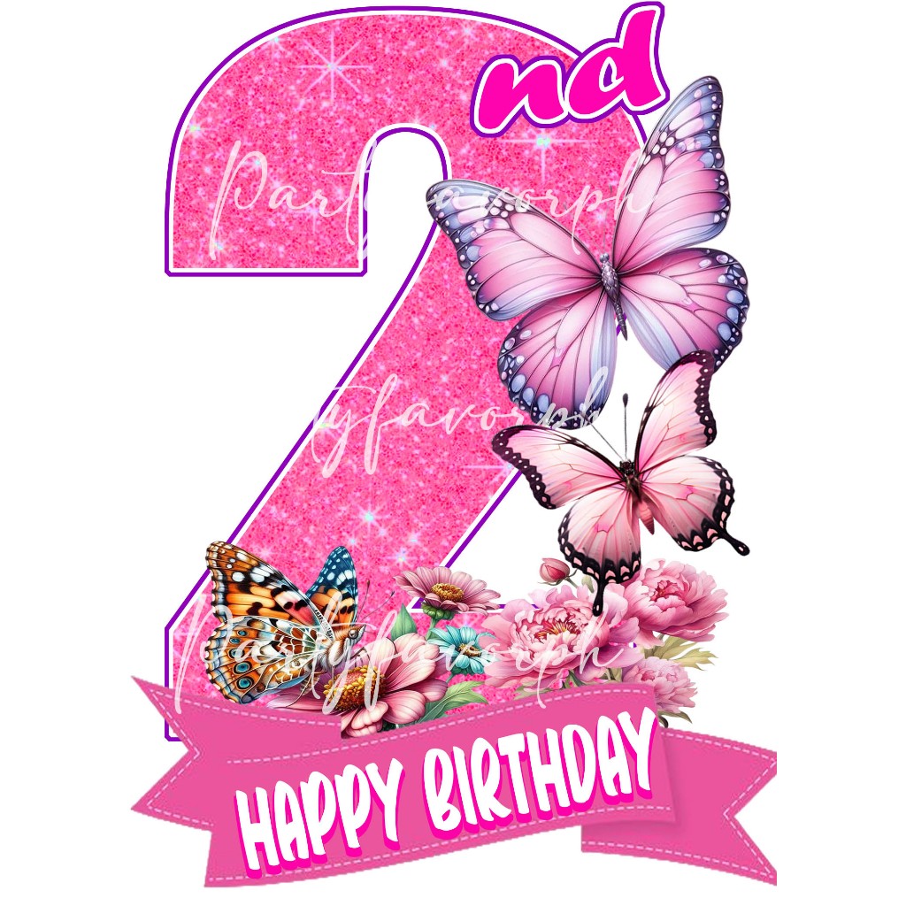 BUTTERFLY NUMBER CAKE TOPPER FOR CAKE DECORATION/ partyfavorph | Shopee ...