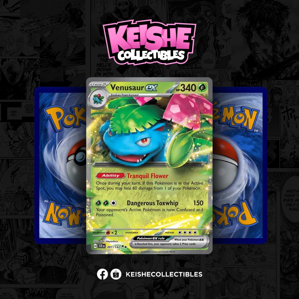 Pokémon TCG (English) | Venusaur ex RR 001/142 (Stellar Crown) | Shopee ...
