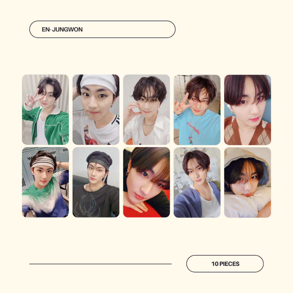 10Pieces/Set Enha Members Photocard Set No Backprint Matte Coated ...