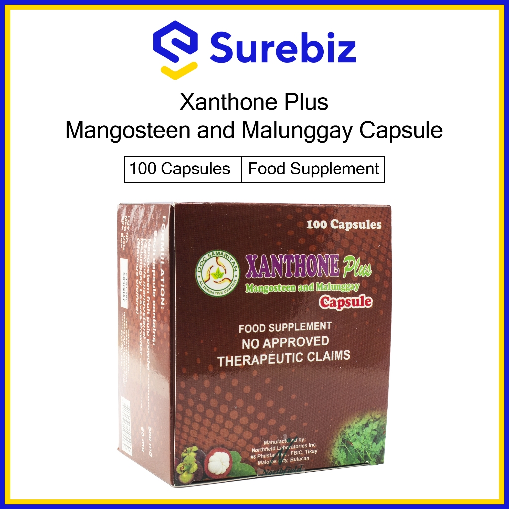 Xanthone Plus Mangosteen and Malunggay Capsule (100 Capsules) | Shopee ...