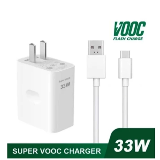 OPPO 33W Super VOOC Fast Type Charger with Charging Cable and Adaptor ...