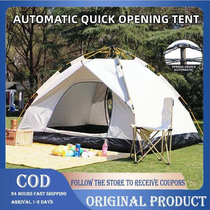 2/4/6 Person Foldable Camping Tent hydraumatic Pop up Waterproof ...