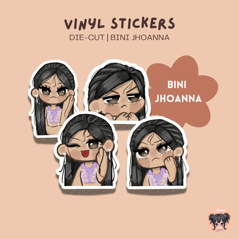 BINI Jhoanna Vinyl Sticker P-pop Idol Inspired Bini Stickers Waterproof ...