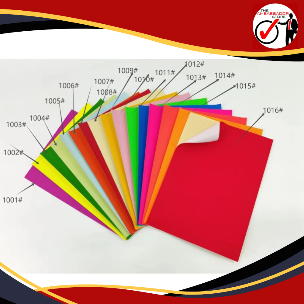 A4 Size Colored Sticker Paper 5Sheets/10Sheets | Shopee Philippines