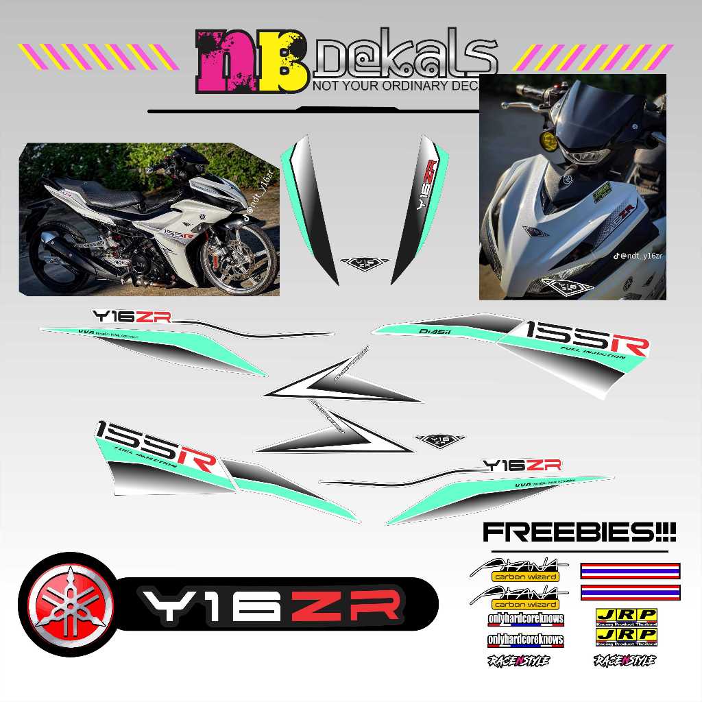 SNIPER 155 WHITE MOTIF NEW DECALS | Shopee Philippines