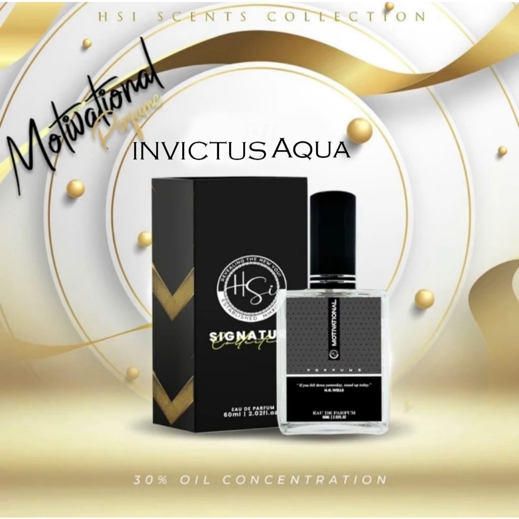 Motivational Perfume Invictus Aqua by HSI Scents Collection Oil Based ...