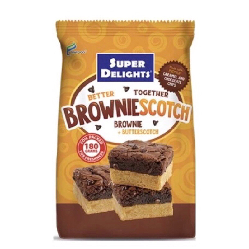 NEW & IMPROVED SUPER DELIGHT BROWNIE BUTTER SCOTCH 180 GRAMS | Shopee ...