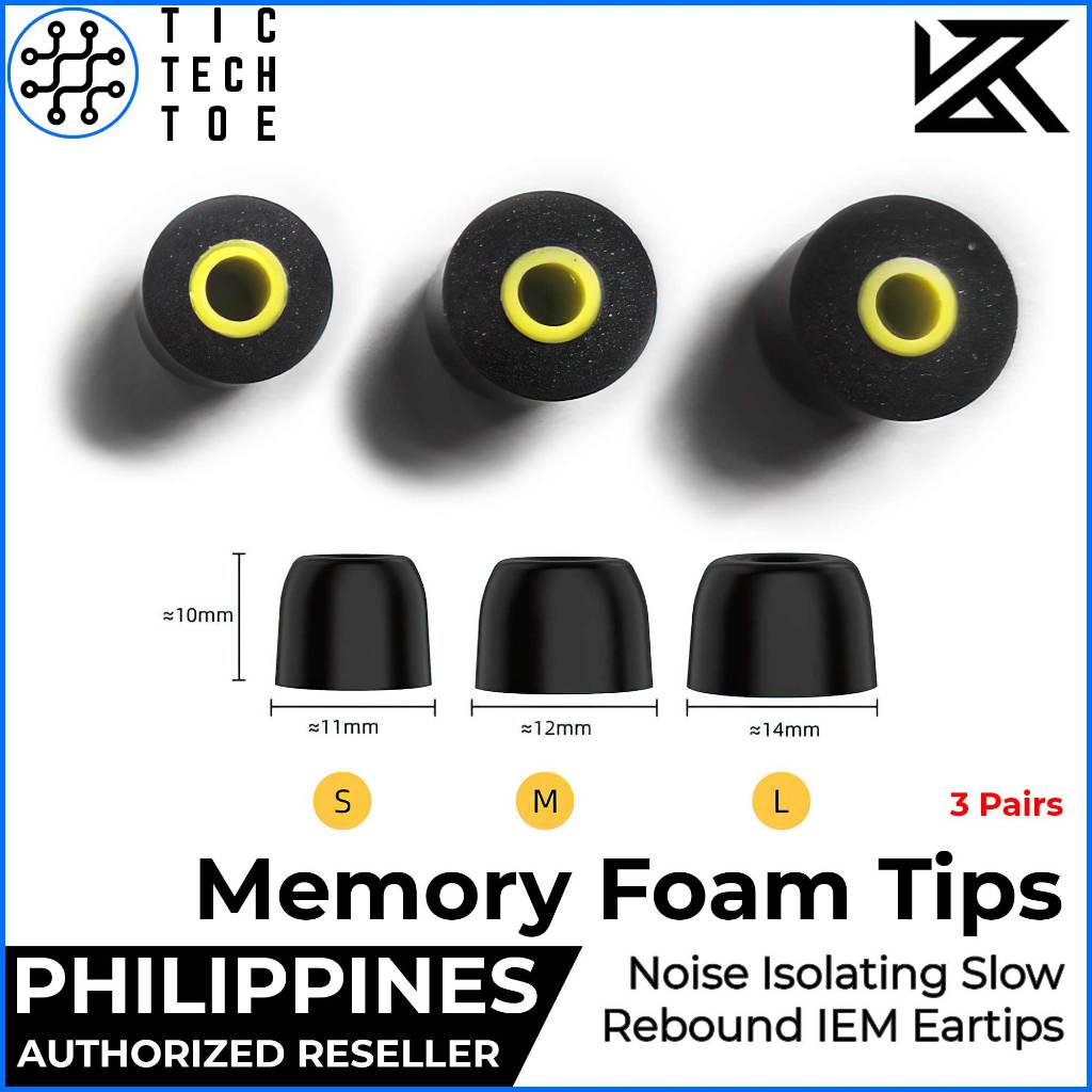 KZ Premium Memory Foam Earphone Tips New Version Upgrade Replacement ...