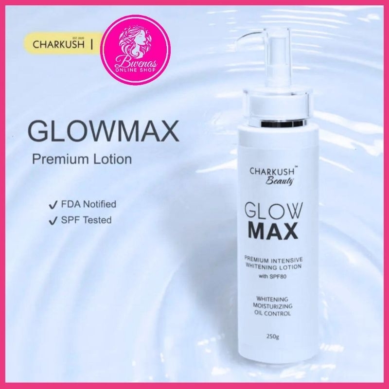 GLOWMAX Premium Intensive Whitening Lotion by Charkush Beauty | 250g ...