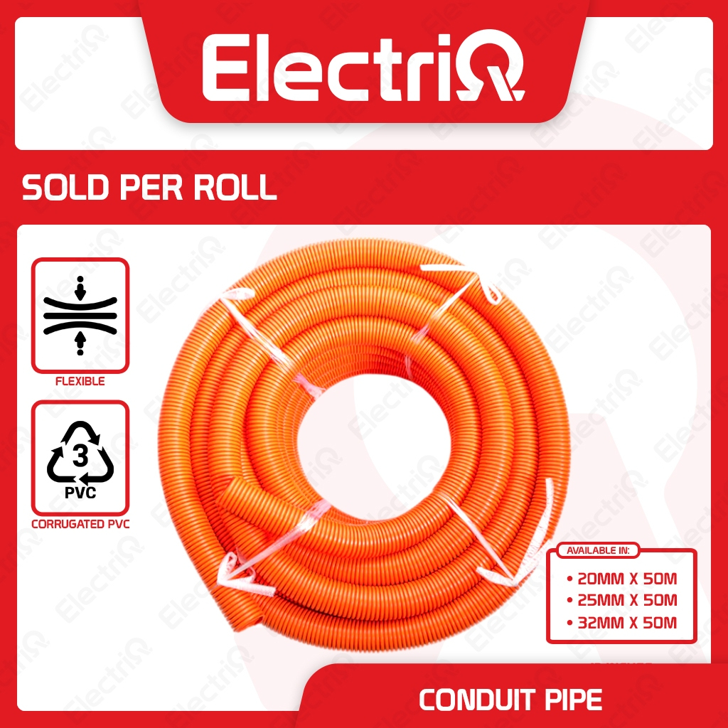 Electriq l Polyflex Corrugated Flexible Orange Electrical Conduit Hose/Pipe | Shopee Philippines