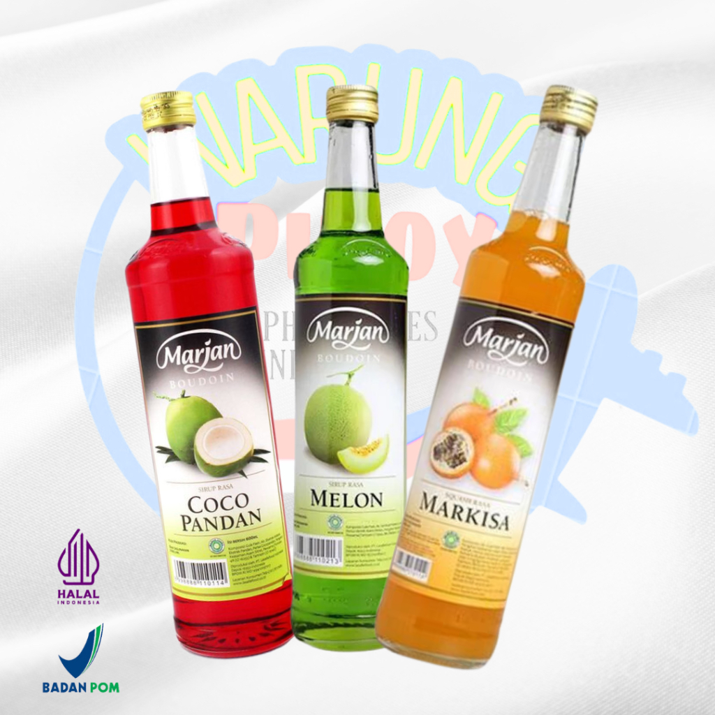 Authentic Indonesia Marjan Sirup Coco Pandan Melon Markisa 460ml Ori ...