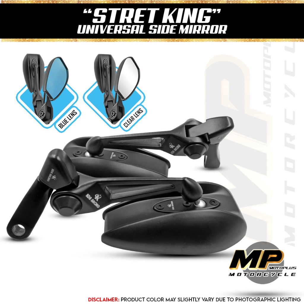 MOTOPLUS MHR BLUE LENS/CLEAR LENS SIDE MIRROR STREET KING | Shopee ...