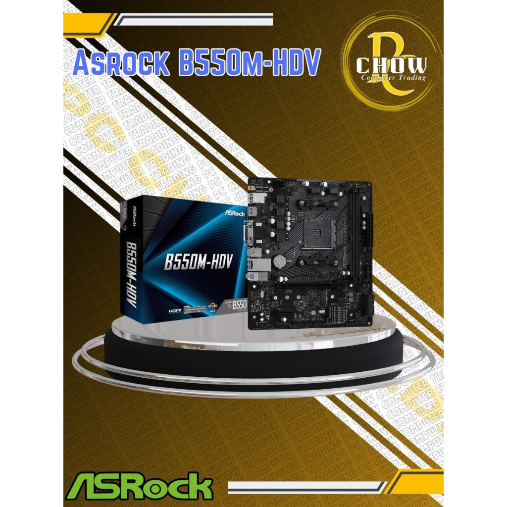 PC CHOW | Asrock B550M-HDV B550 AMD Ryzen AM4 mATX Motherboard | Shopee ...