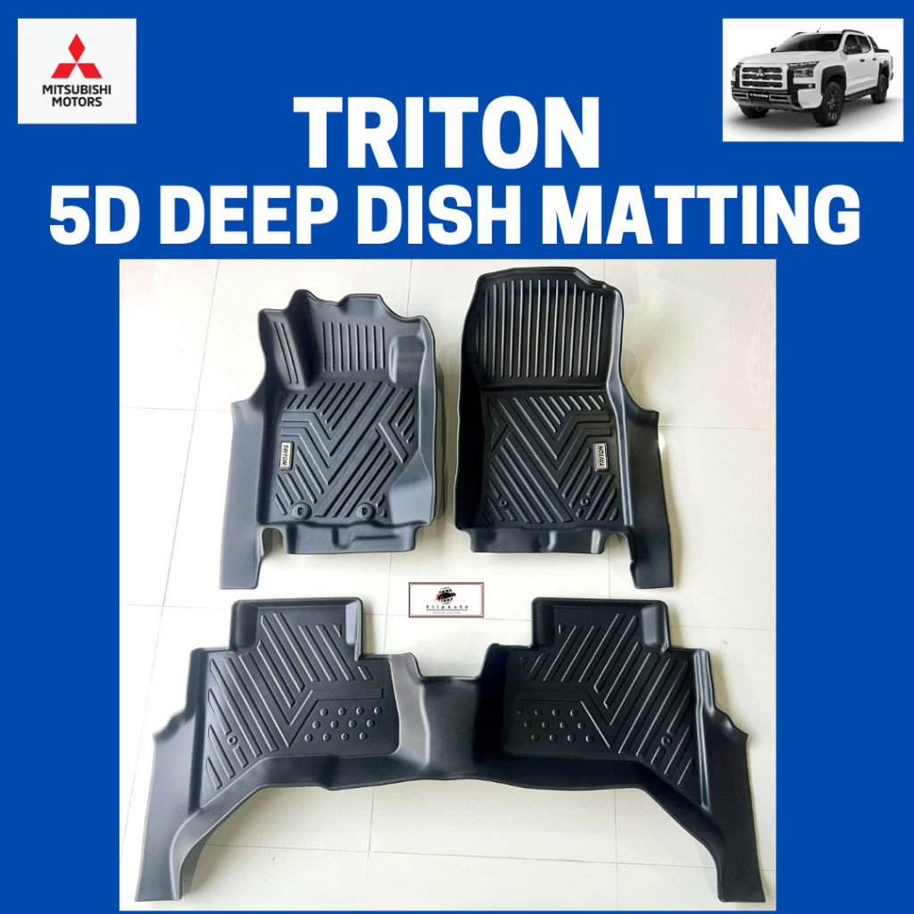 MITSUBISHI TRITON 2024-2025 5D Extended Premium Deep Dish Matting Floor ...