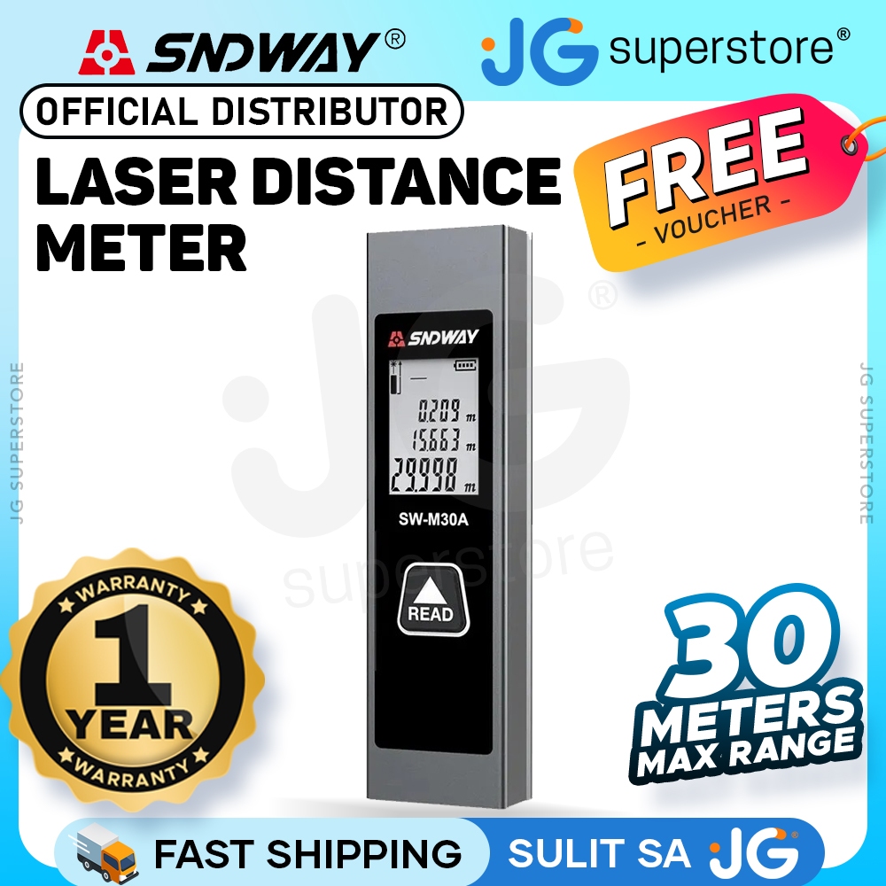 SNDWAY Mini Rechargeable Laser Distance Meter w/ 30 Meters Range, Class ...