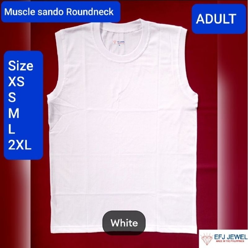 Muscle Sando ROUNDNECK for Men / Adult - EFJ JEWEL Brand ( Size XS to ...