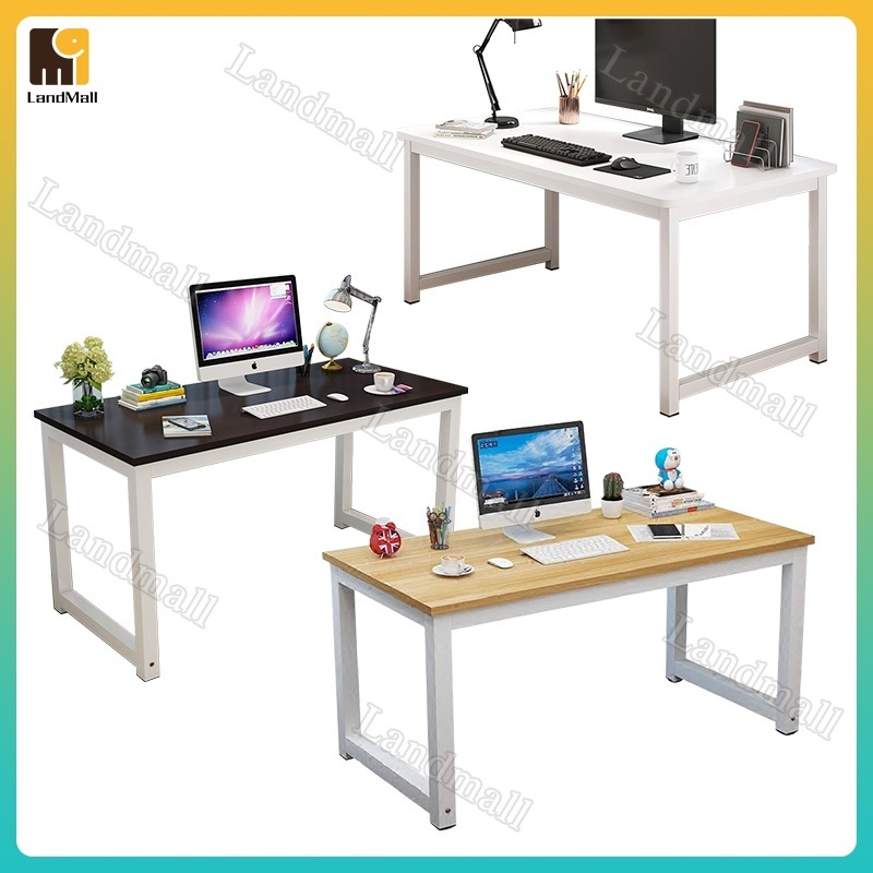 Wooden Computer Table Study Office Table Desk White Gaming 120 100 80 ...