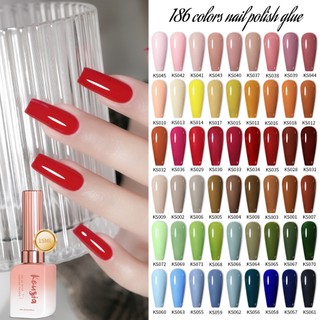 Kousia 15Ml Nail Gel Polish White UV Gel Red Glitter Multicolor Nail ...