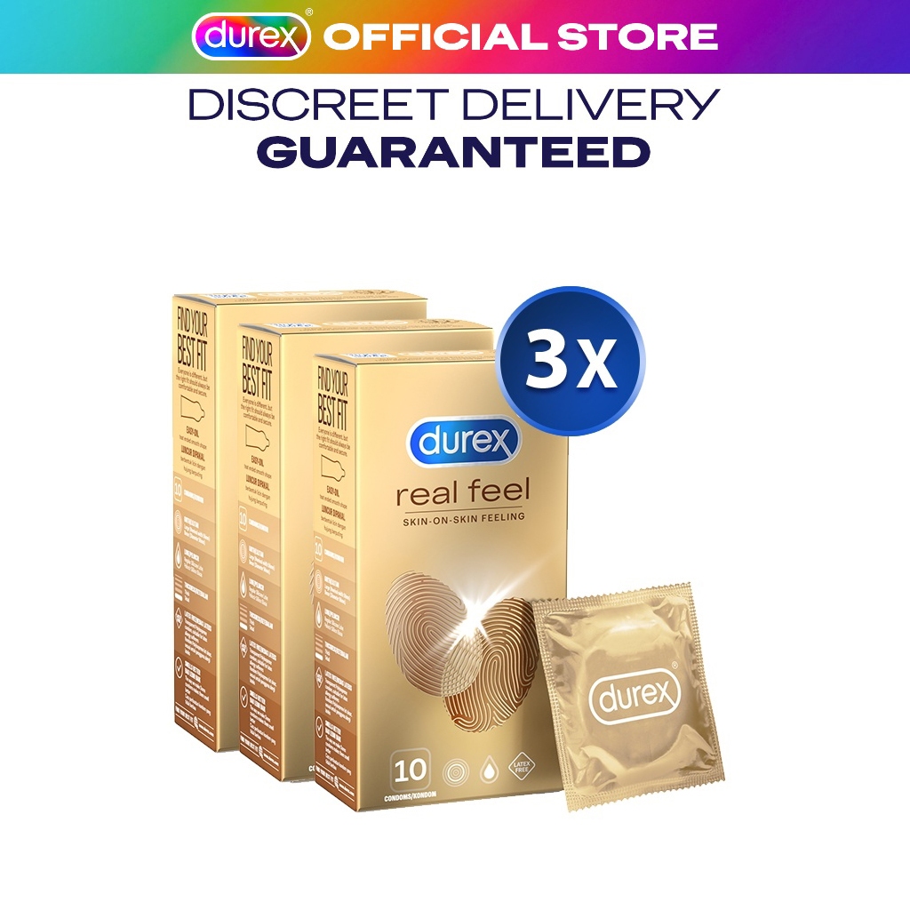【Durex Condoms】Real Feel Condoms 10s(Set of 3 - 30 Condoms) | Shopee ...