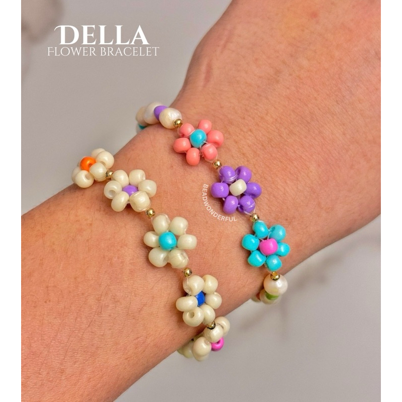 Della| | Flower bracelet Perfect flower Shape [BEADWONDERFUL] | Shopee ...