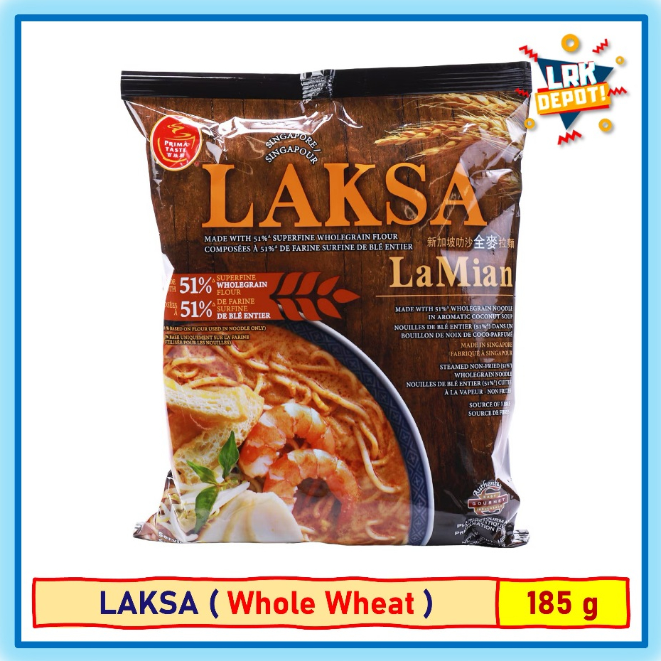 Prima Taste LAKSA Wholegrain Whole Wheat Singaporean La Mian Instant ...