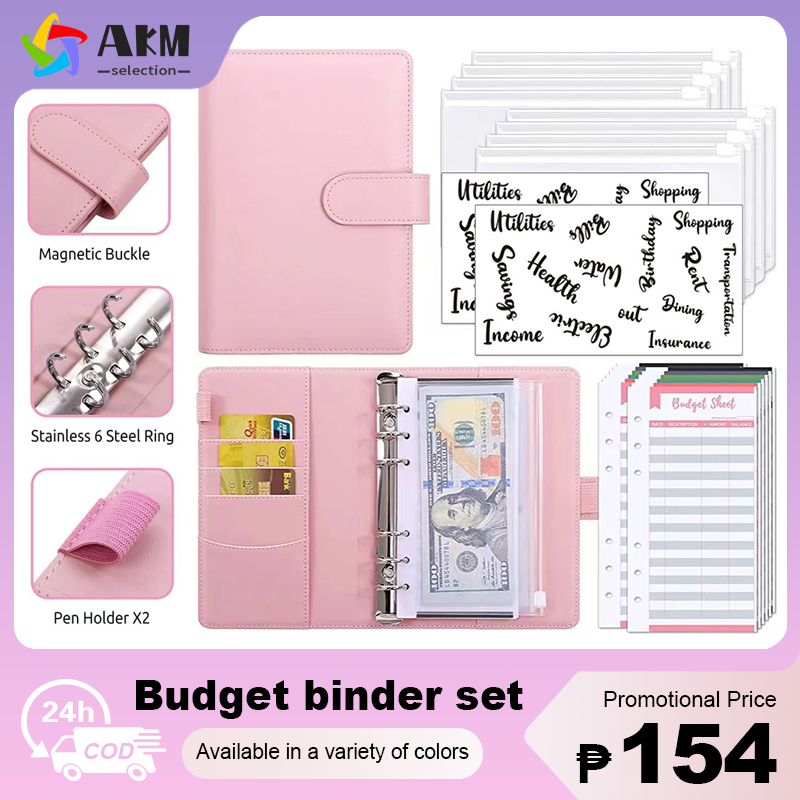 A6 Photo Card Binder Budget Money Storage Wallet Book-shaped Document ...