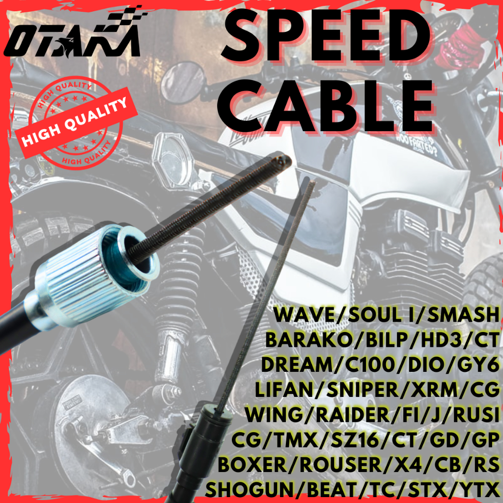OTAKA SPEEDOMETER CABLE FOR TMX/WAVE110/DREAM/WAVE125/XRM/WAVE ALPHA ...