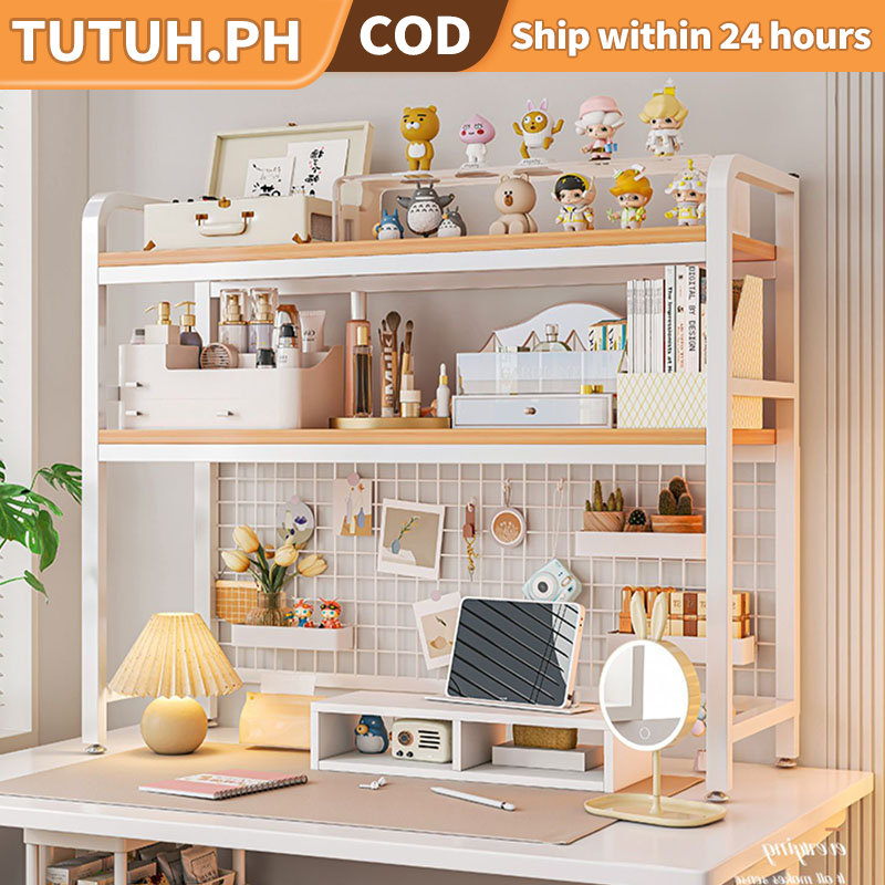 ⚡COD⚡ Desktop Organizer Tabletop Rack Multi-laver Student Bookshelf ...
