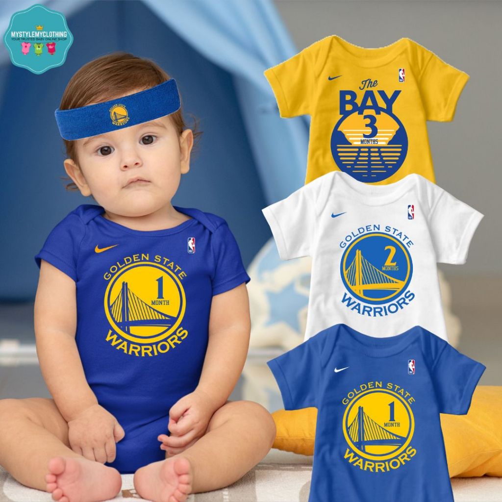 Baby Monthly Onesies - Basketball Jersey GSW | Shopee Philippines