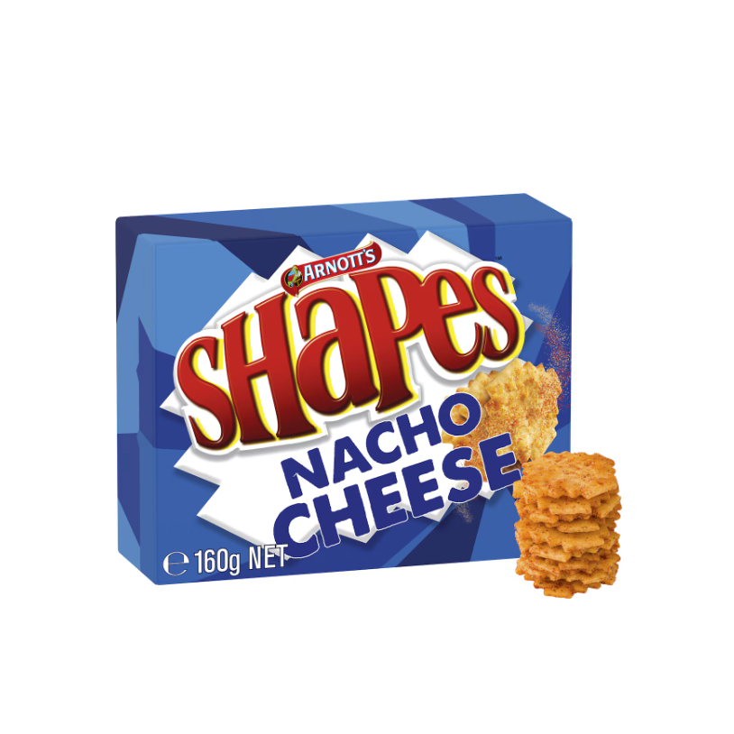 Arnott's Shapes Nacho Cheese Cracker Biscuits 160g ( JAN 2025) | Shopee ...