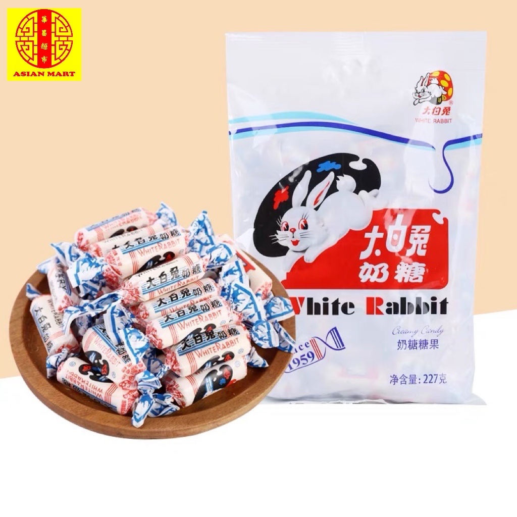 100% Original White Rabbit Cream Candy 227g and gift box 115g | Shopee ...